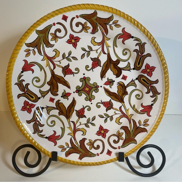 Pier 1 | Dining | Pier Oralia Floral Rope Edge 11 Dinner Plate | Poshmark